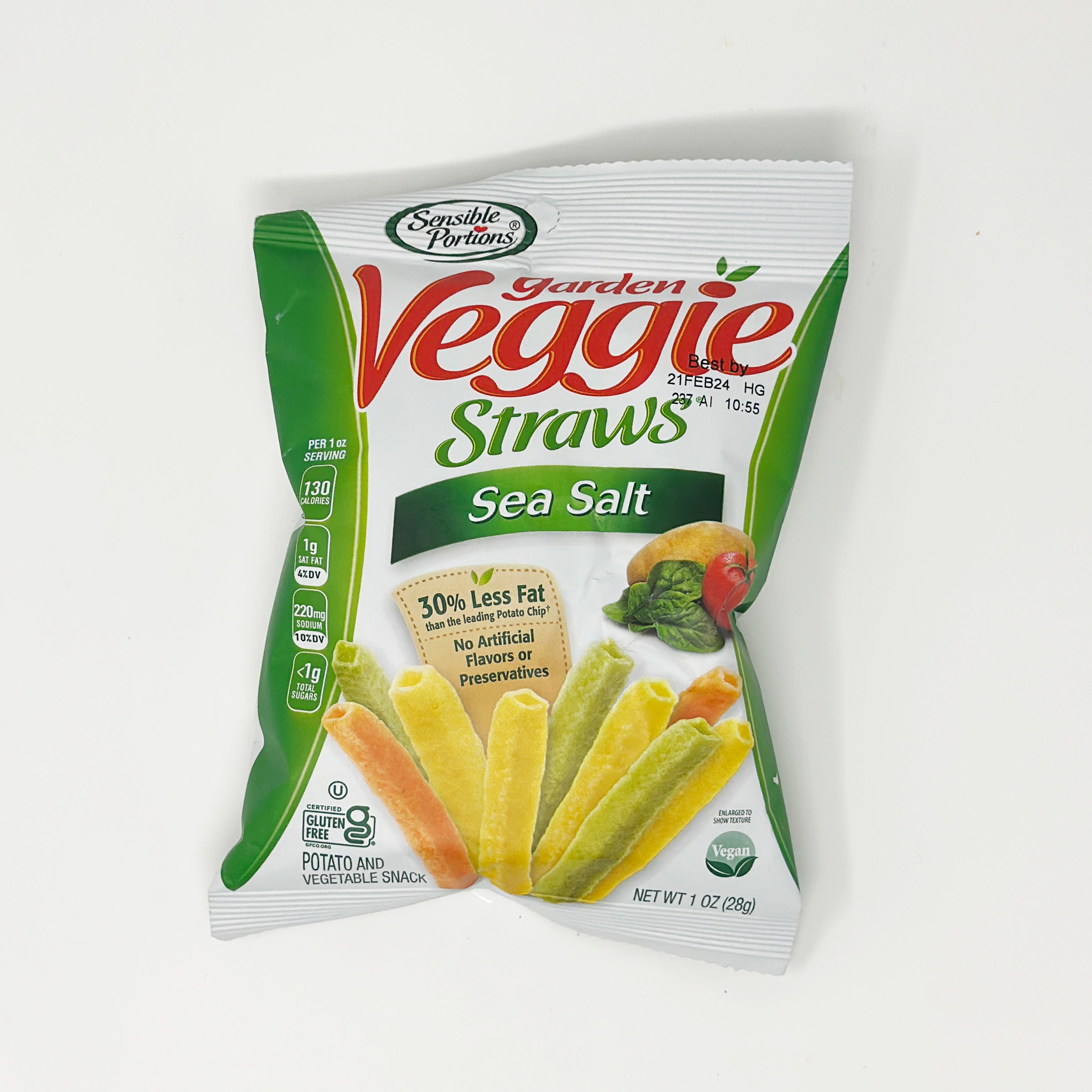 Sensible Portions Veggie Straws Sea Salt 1 oz Miami Kosher Food